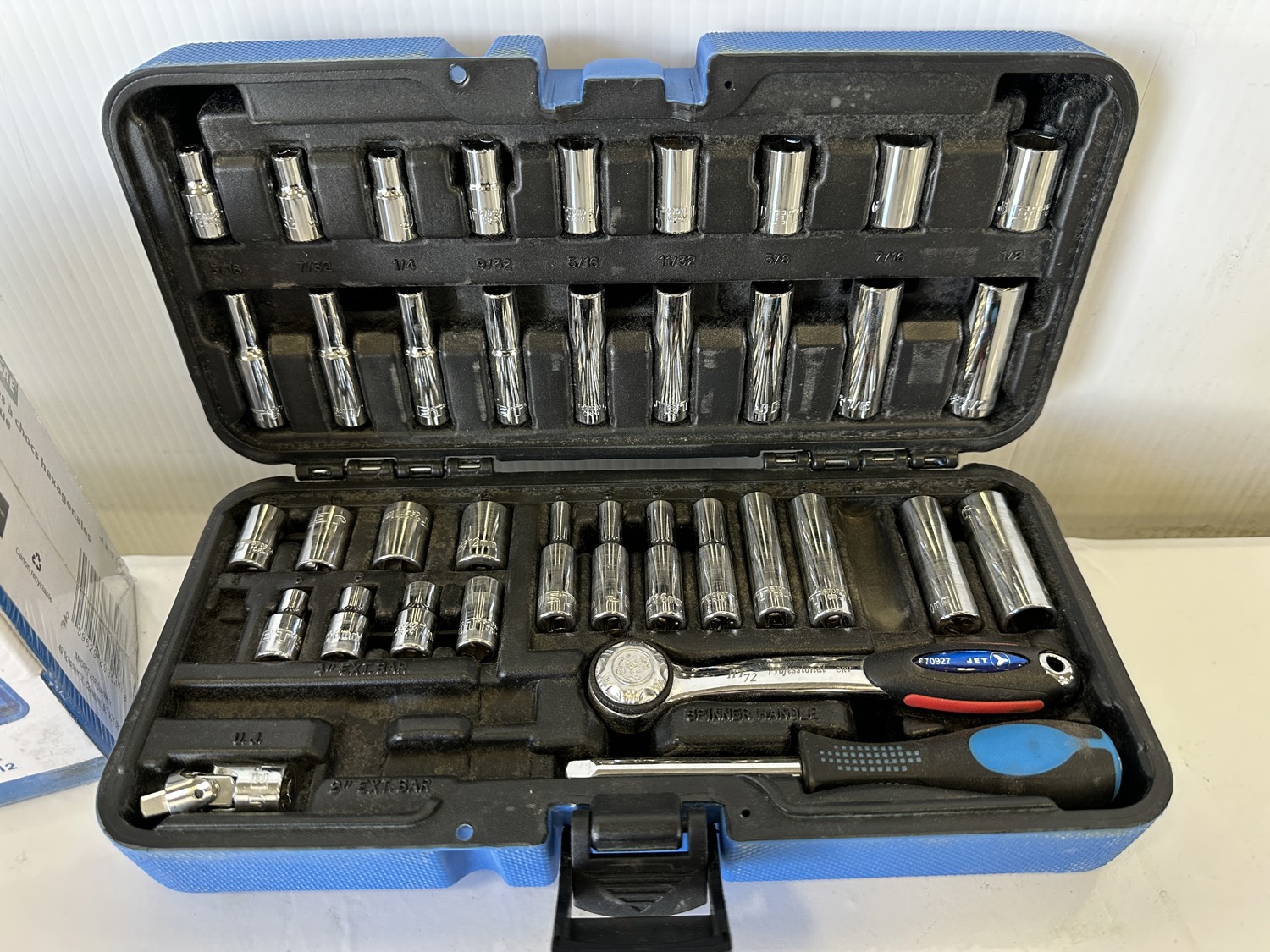 9 Piece Ball Nose Hex Impact Socket Set and 1/4 Inch Drive Partial ...