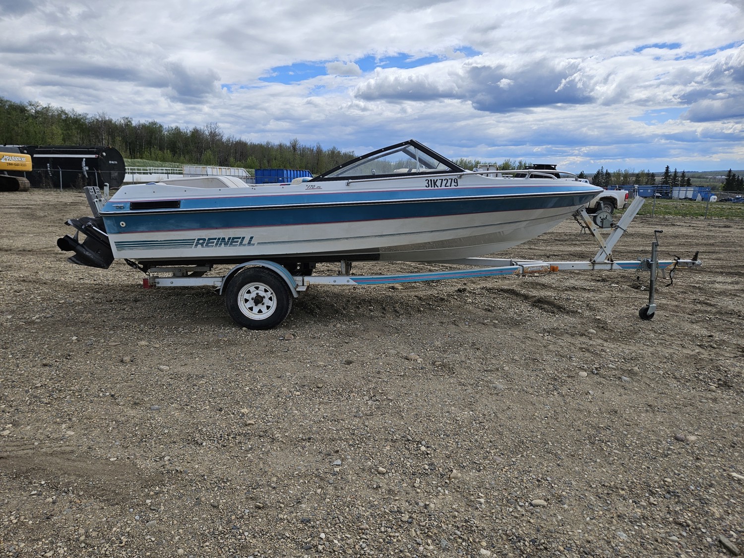 1991 Reinell 170M 16 Ft Open Bow Boat with Shorrider S/A Trailer - 26FG ...