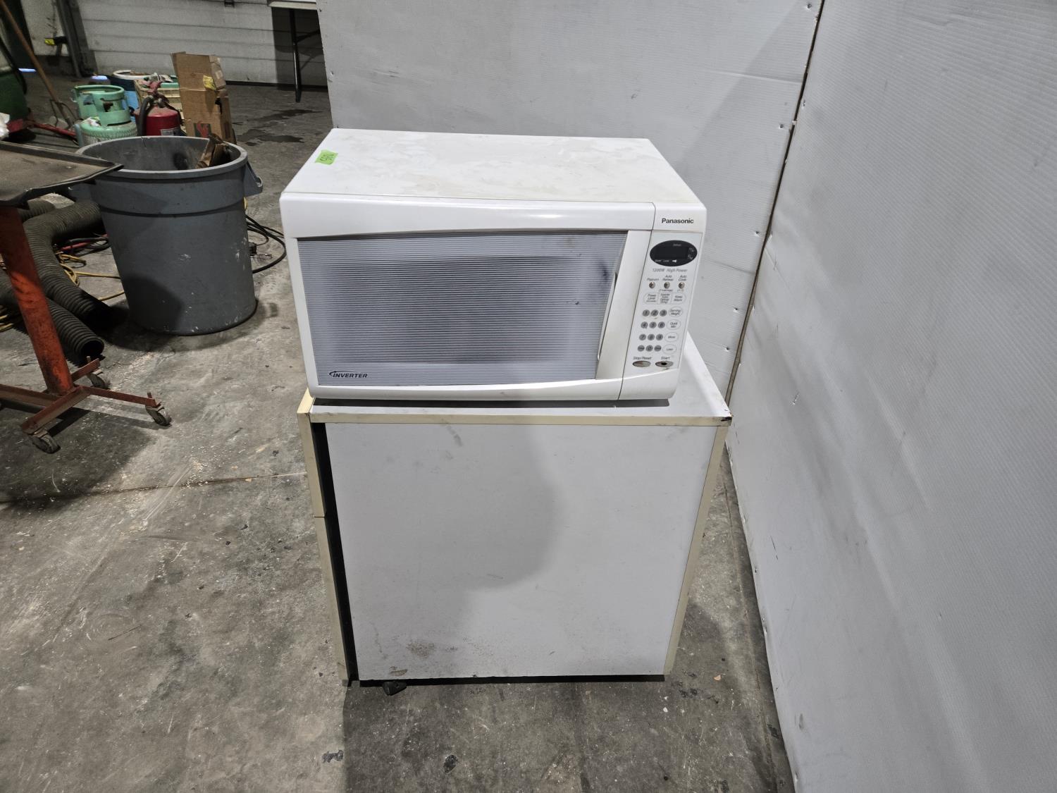 Panasonic Microwave & Small Filing Cabinet - 26AA | Team Auctions