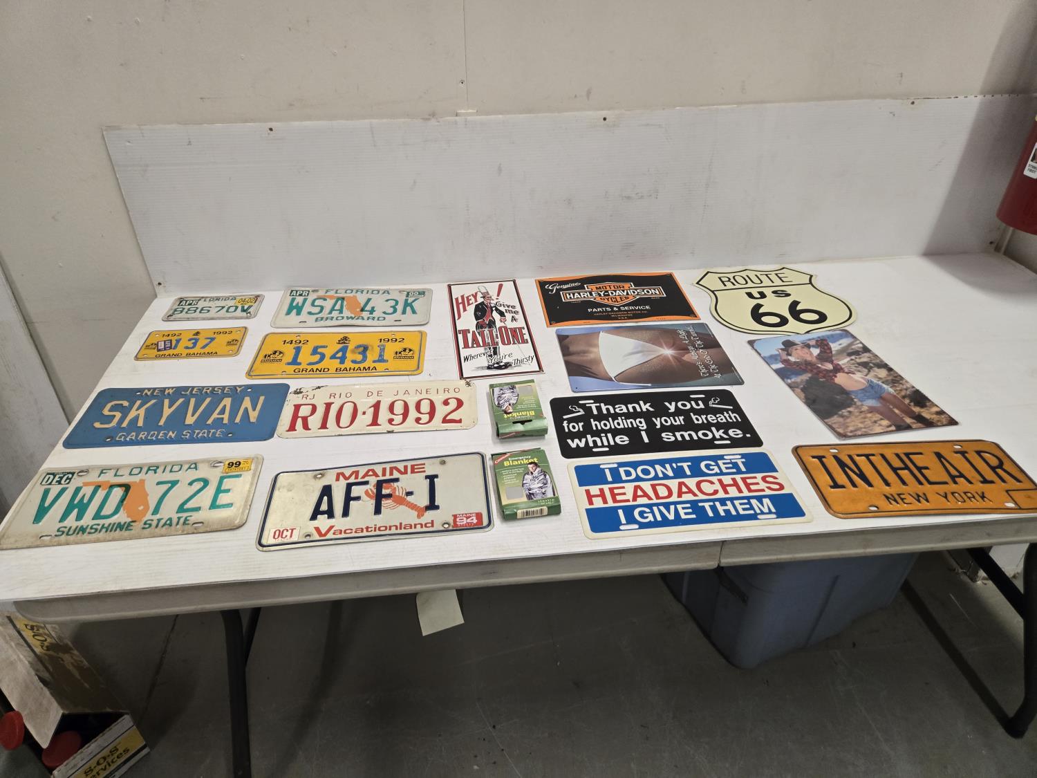 Qty of License Plates & Various Signs - 26AA | Team Auctions