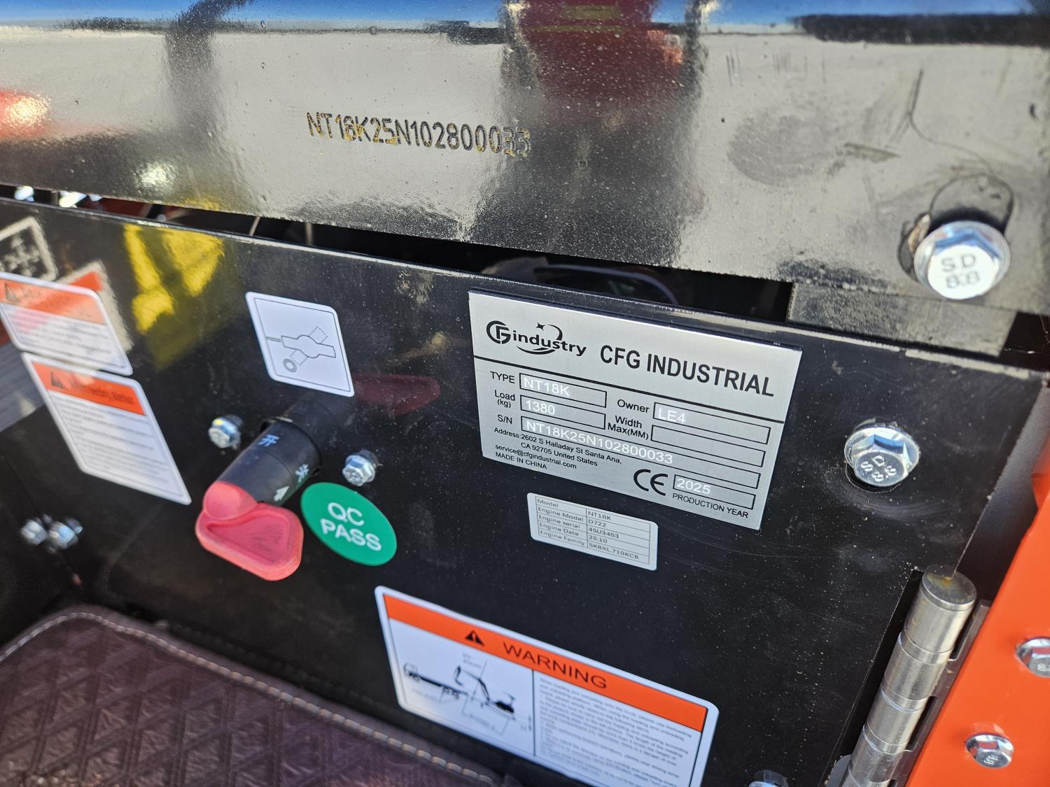 CFG NT18K Mini Excavator - 26AB | Team Auctions