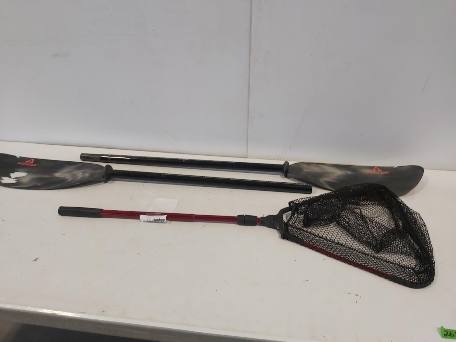 Ascend Tournament Kayak Paddle and Folding Fishing Net - 26BH | Team ...