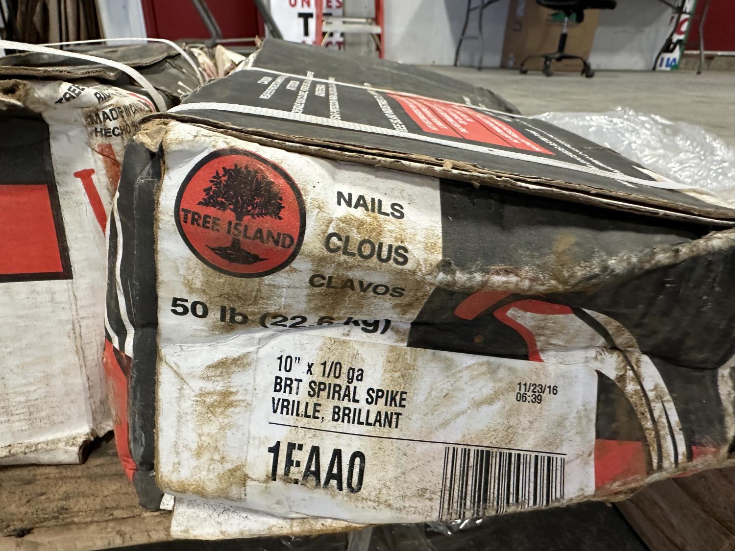 (7)± Boxes of 10 Inch Spiral Spikes - 26BH | Team Auctions