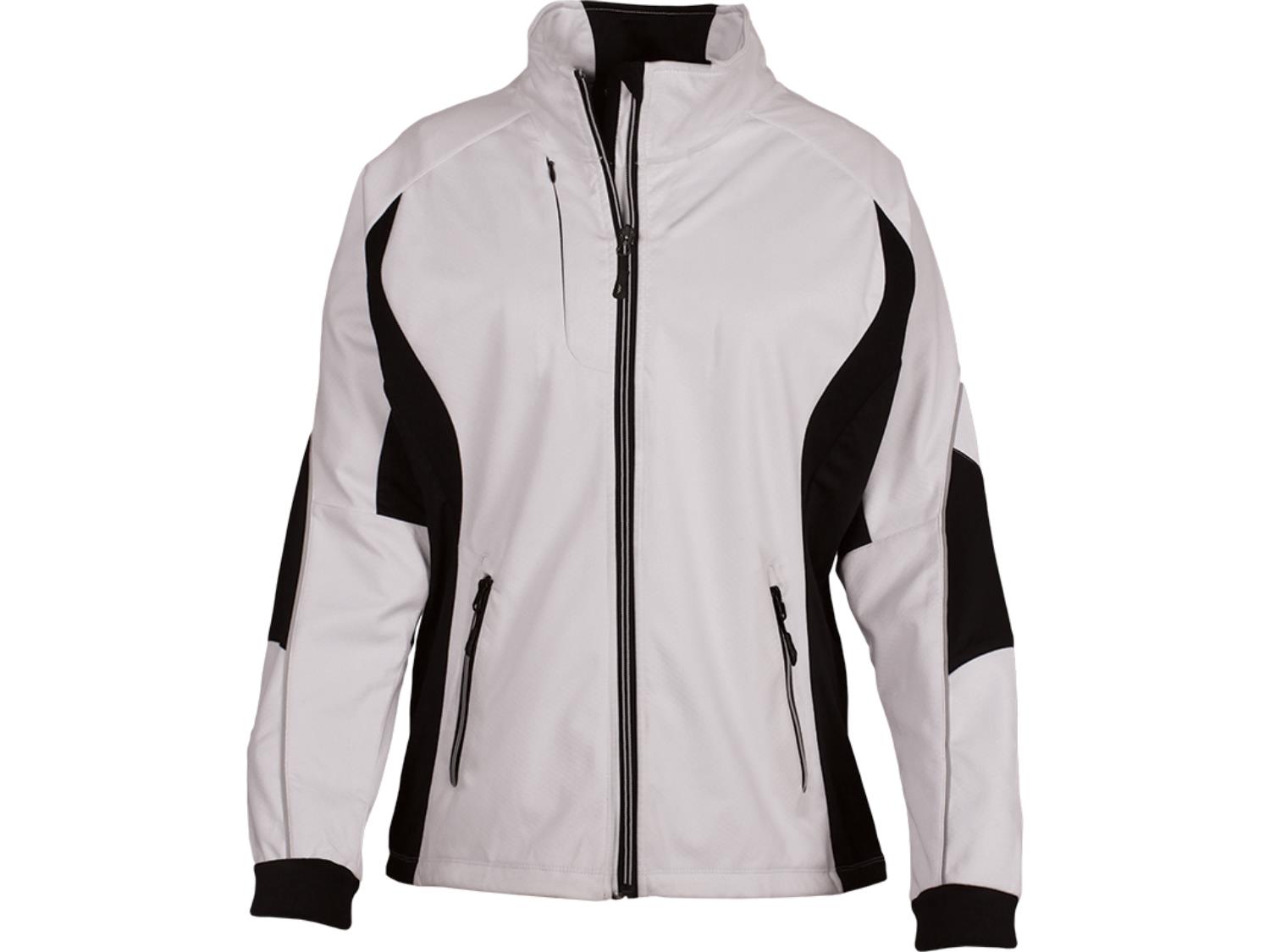 (6) Large White/Black Cruz Soft Shell Men's Jacket - 26BJ | Team Auctions